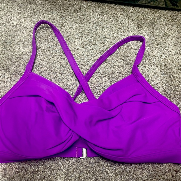 Athleta | Swim | Athleta Purple Swimsuit Top Criss Cross Front And Back ...